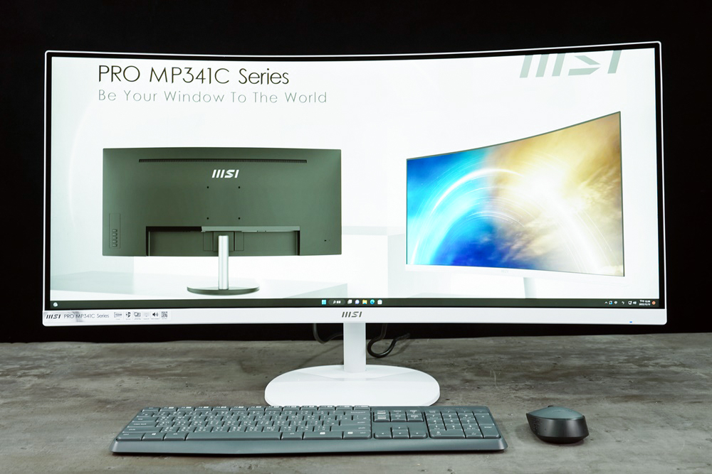 MSI-PRO MP341CQW 21:9 雪白曲面 / 3440 x 1440 1500R、100Hz-msi,1500r,曲面,PRO MP341CQW